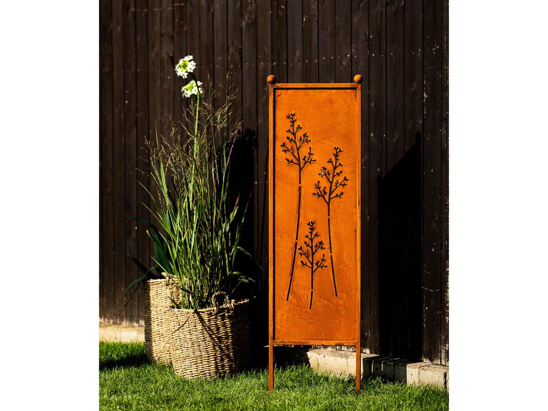 Sign Saying Board Garden Sign Privacy Screen Rust Rust to Insert Rusty ...