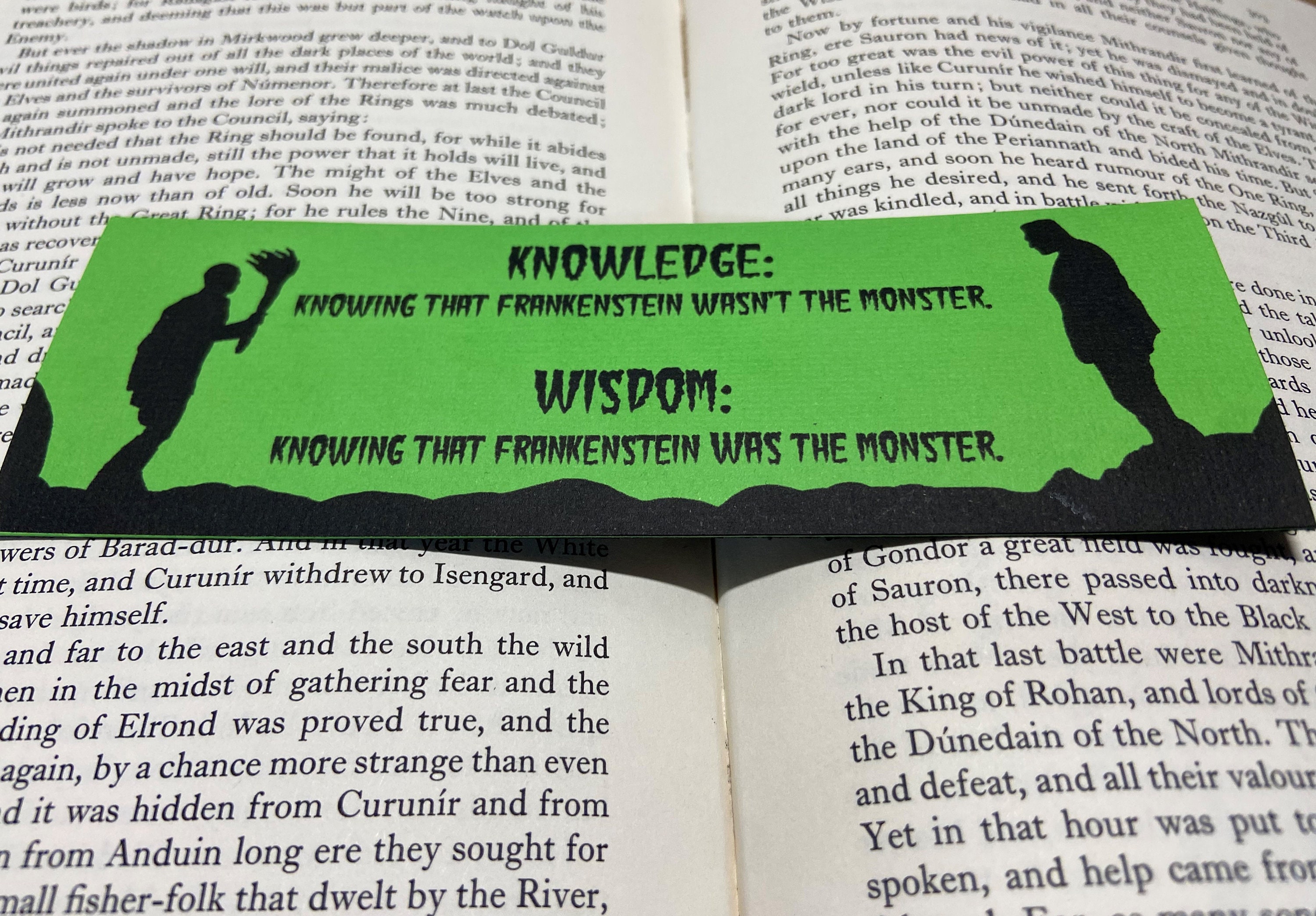 Frankenstein Vs Monster Bookmark - Etsy