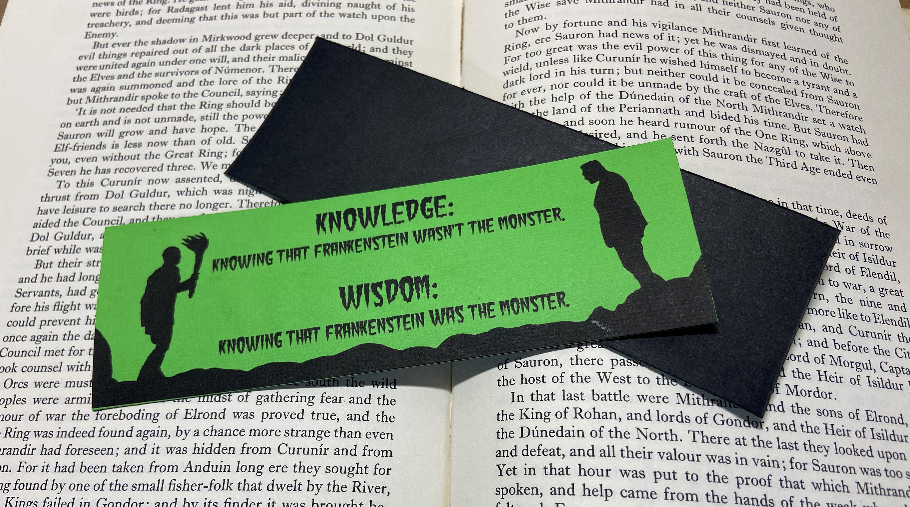 Frankenstein Vs Monster Bookmark - Etsy