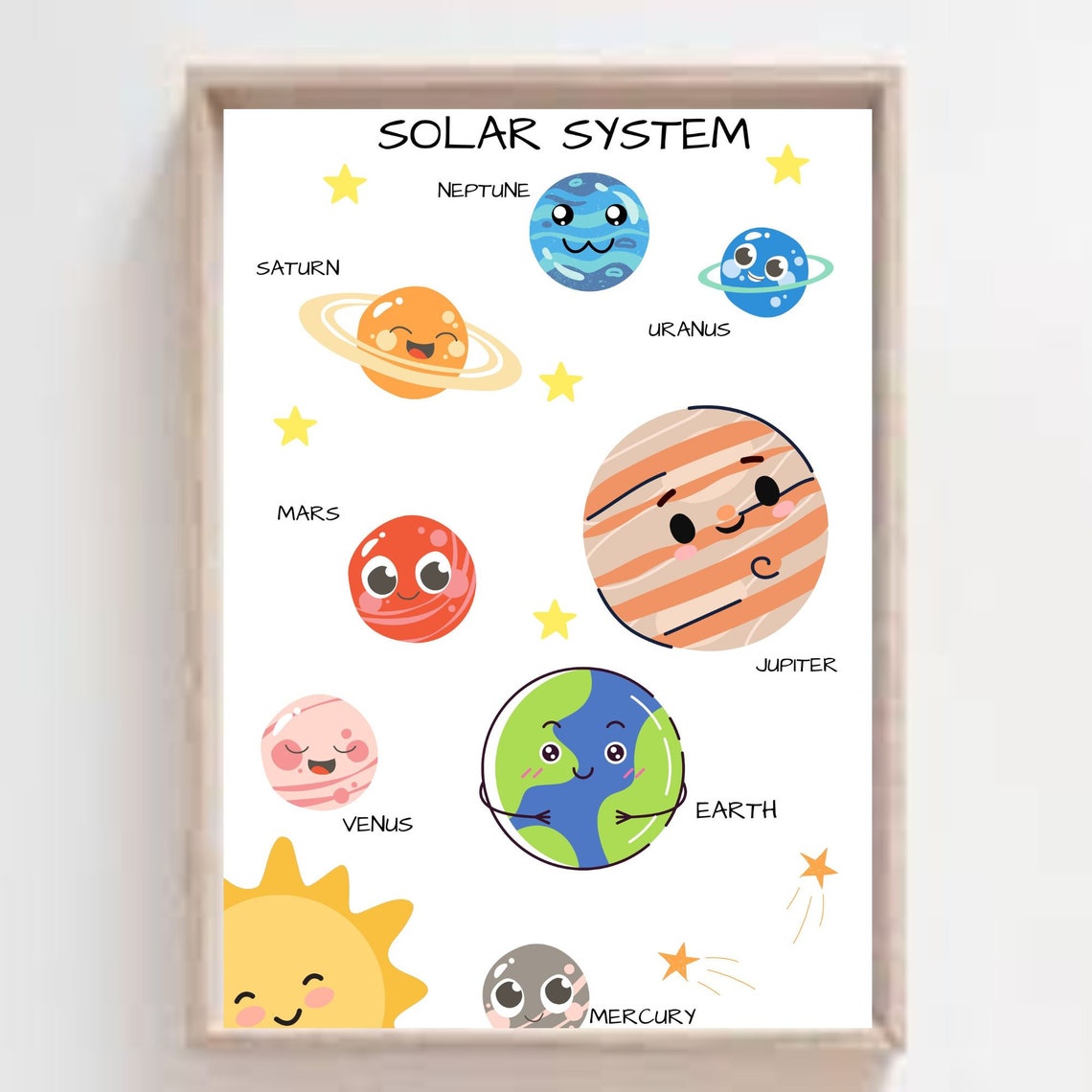 Homeschool Poster, Educational Poster, Solar System, Poster for Kids ...