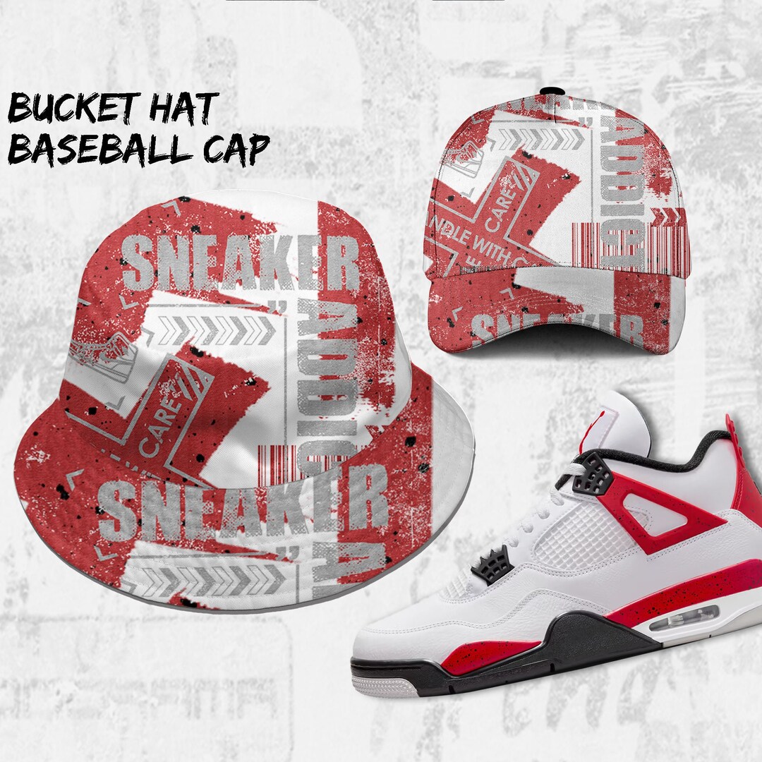 Sneaker Addict 3D Warning Unisex 3D Hat Match Jordan 4 Red - Etsy