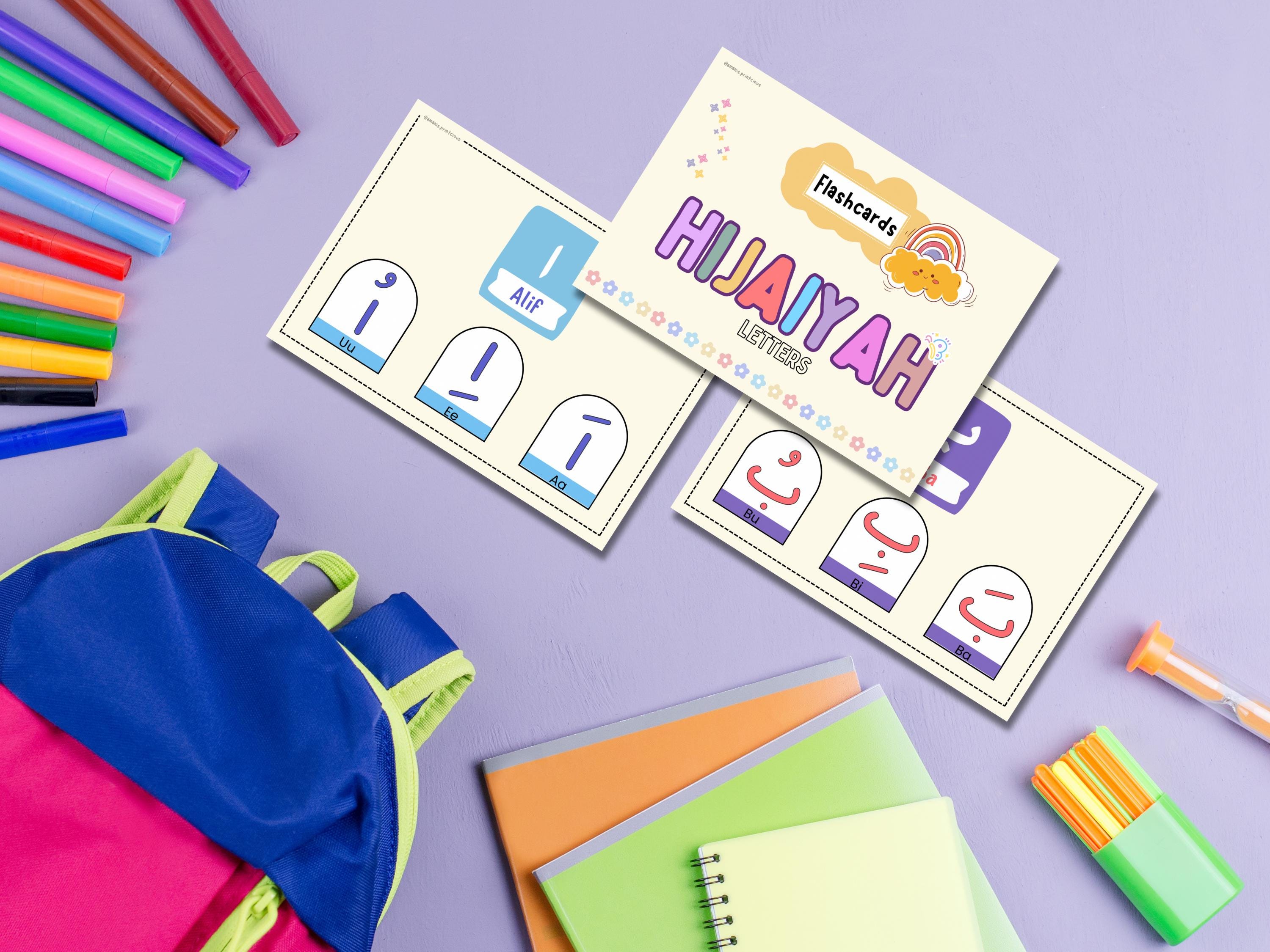Hijaiyah Iqra Flashcards: Arabic Alphabet Learning (printable DIY) - Etsy