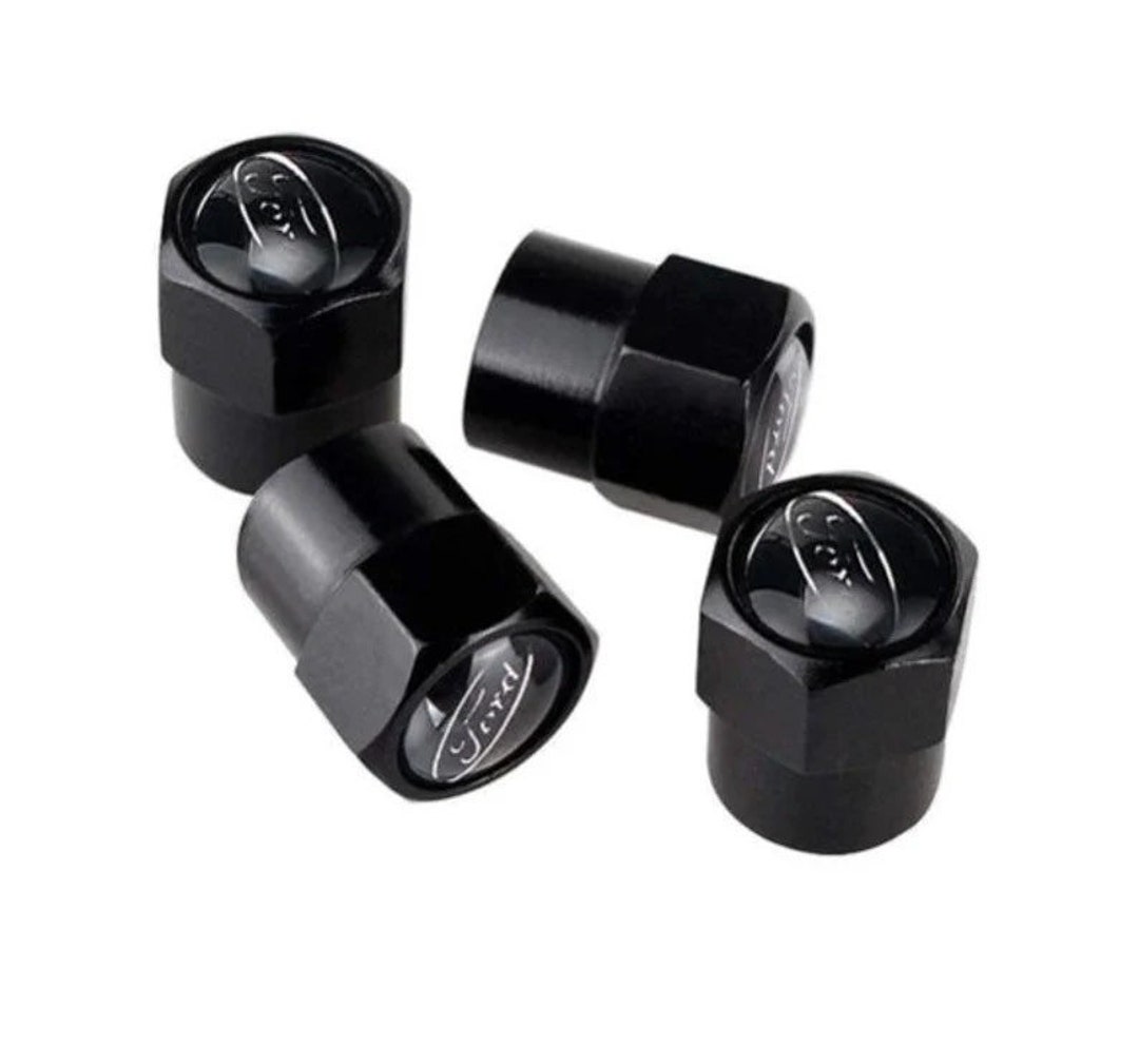 Shiny Black Ford Black Dust Valve Caps - (set of 4) - Etsy UK