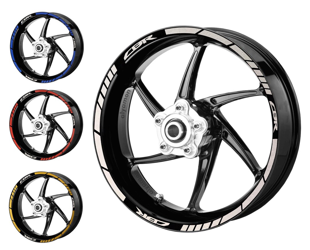 Honda CBR Wheel Decals Reflective Motorcycle Rim Stickers Deeb - Etsy