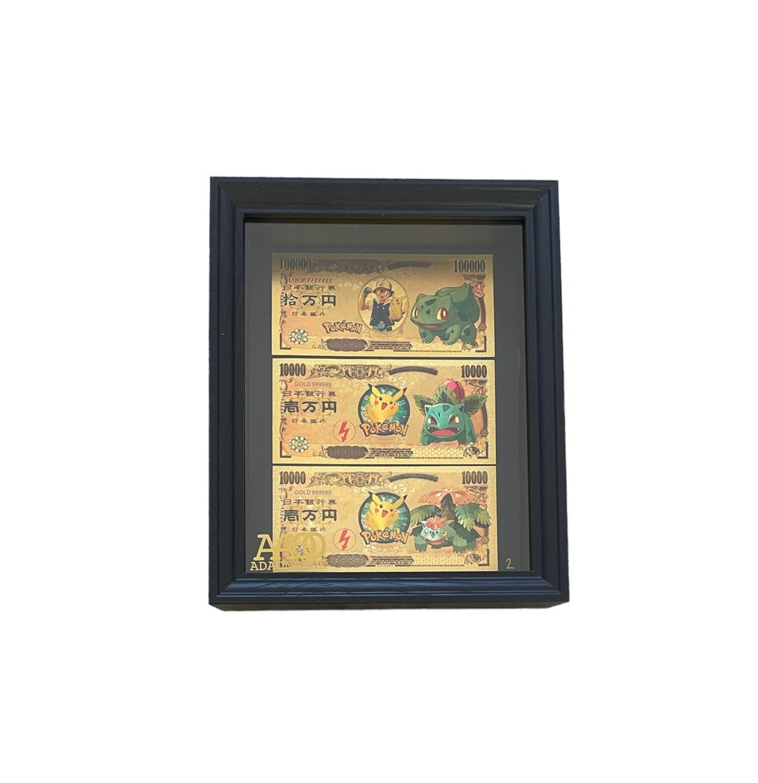 24K Gold Frame Bulbasaur | Ivysaur | Venusaur - Etsy
