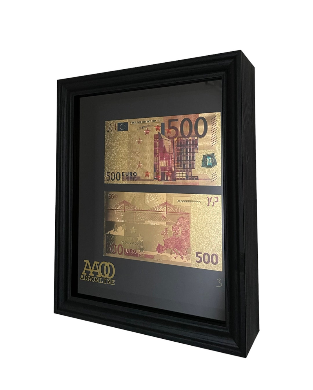 24K Golden 500 EURO MONEY FRAME - Etsy