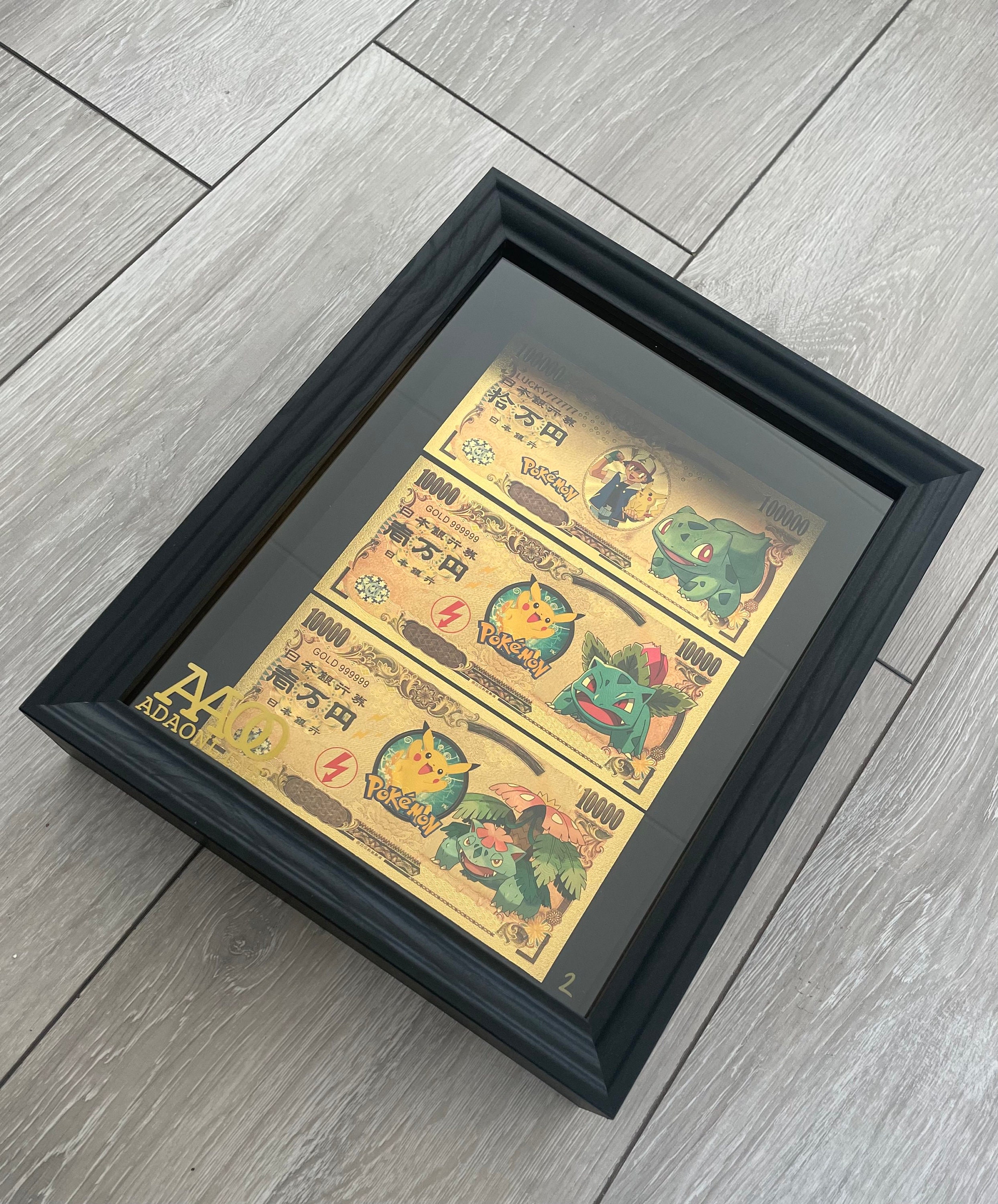 24K Gold Frame Bulbasaur Ivysaur Venusaur - Etsy