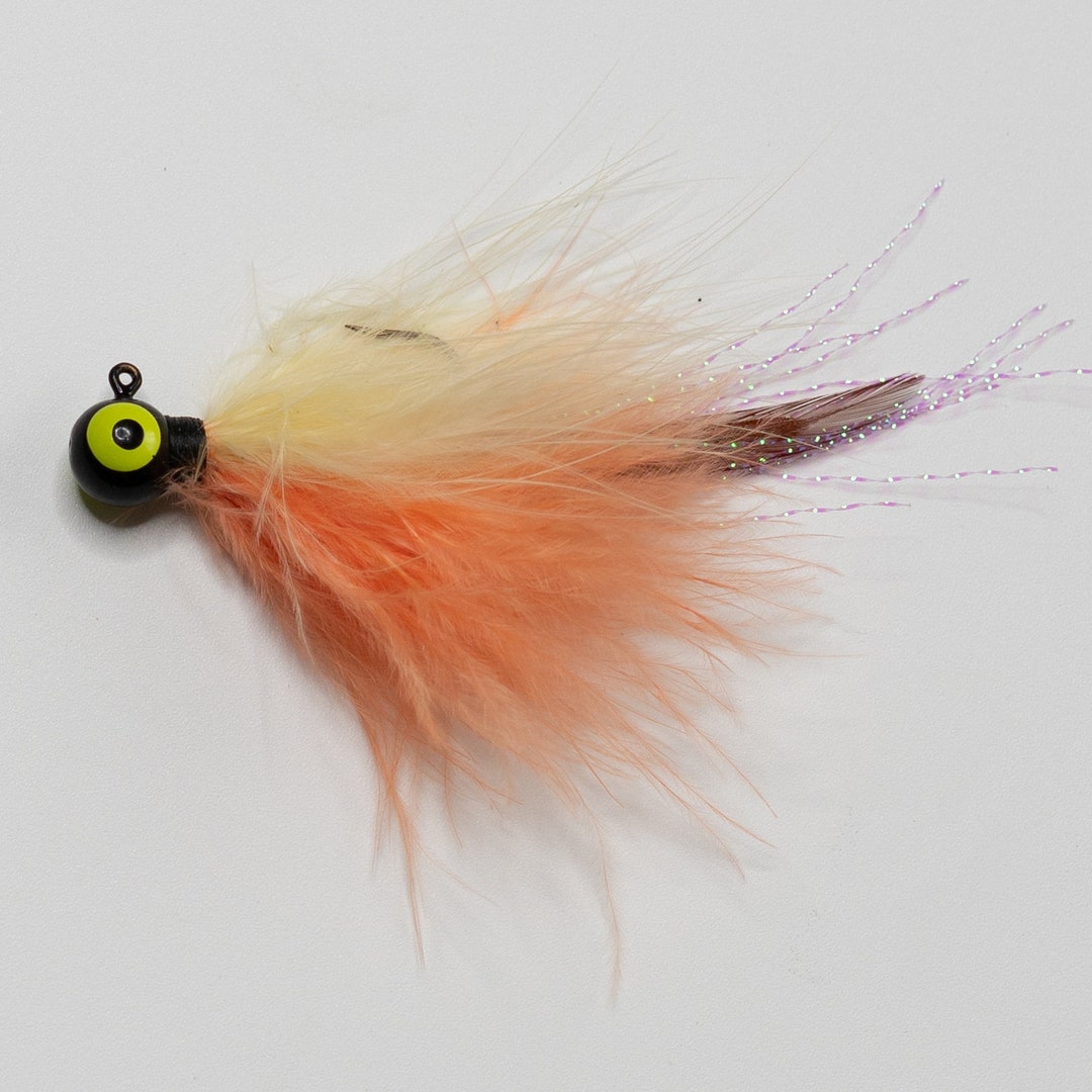 NEW COLOR! Peaches and Creme Marabou Jigs- 3 Pack-1/8-1/4 OZ. - Etsy