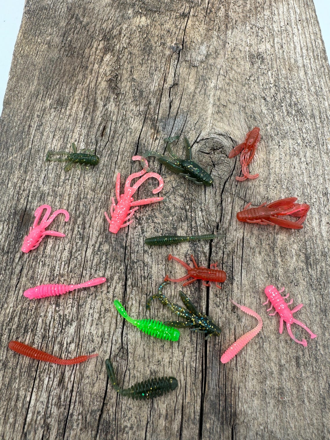 1" Micro Worm- Micro Plastic Ice Fishing Baits- Crappie-trout-panfish ...