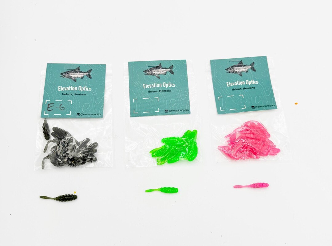 1" Ribworm Micro Plastic 20 Packs-trout, Panfish, Ice Fishing - Etsy