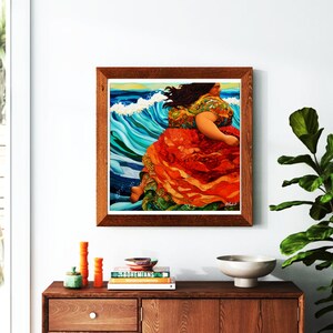 Lava Meets Sea Pele and Namaka Art Print "hawaiian Sisters" Volcano and ...
