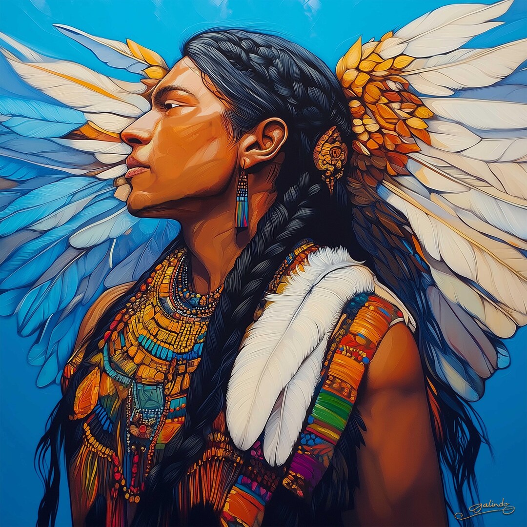 Tlacatl Man Guatemala Mexico Aztec Nahuatl El Salvador Art Print Latin American Boho Diego ...