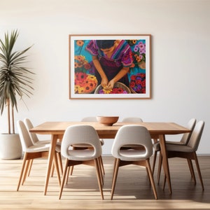 Flower Vendor Print Premium Art Outdoor Market Mexico Guatemala El ...