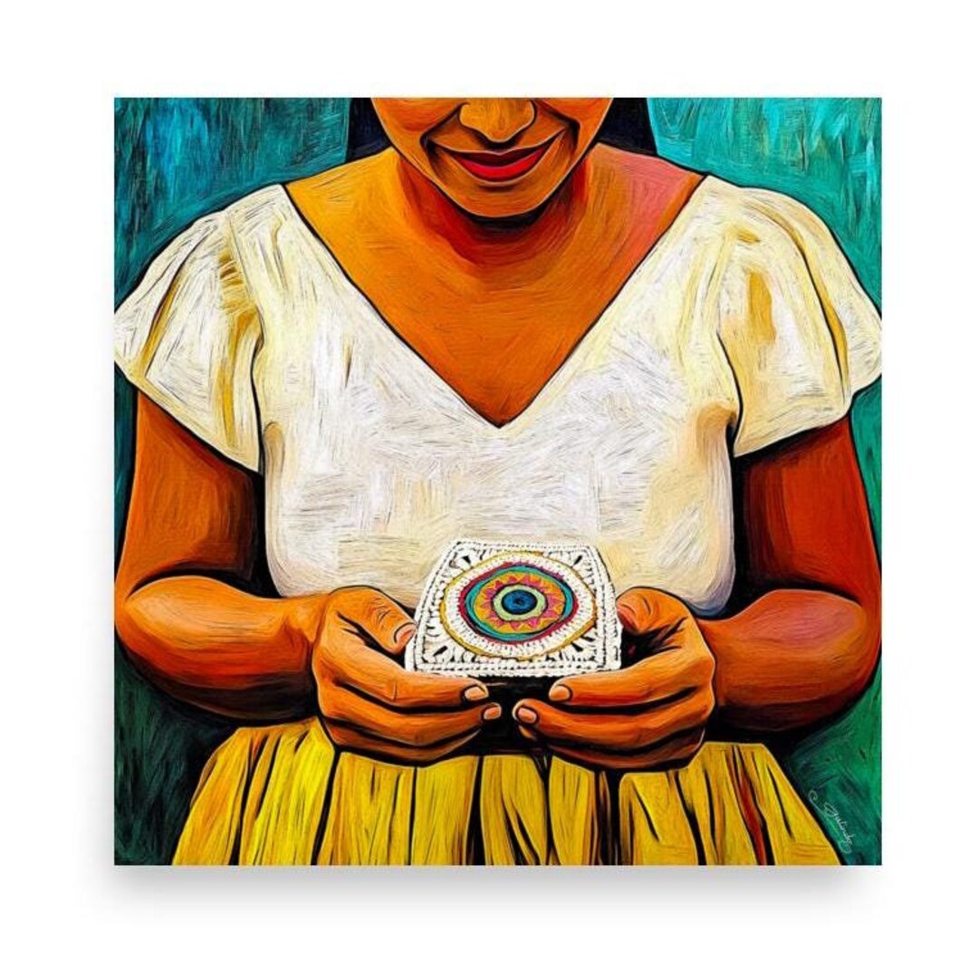 Ojo De Dios God's Eye Giclée Print Home Protection Art Housewarming ...