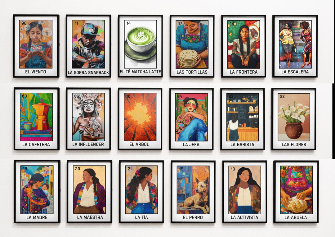 Modern La Lotería Mexican 54 Art Prints – Original Art Instant Download ...