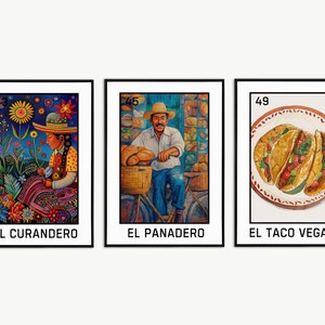 Lotería Mexican Art Prints: 54 Card Series Gallery Wall Set for ...