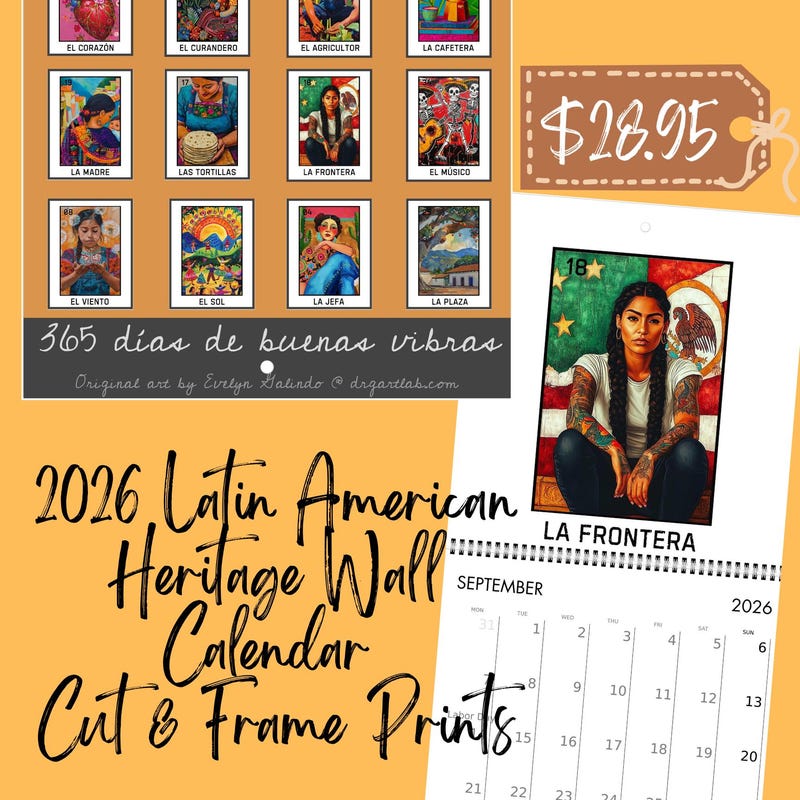 Spanish Theme Calendar - Etsy