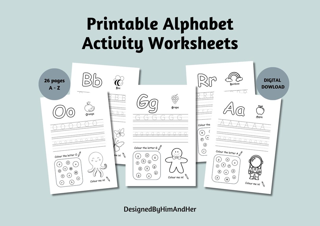 Alphabet Worksheet. Printable Pages for Kids. ABC Worksheet ...
