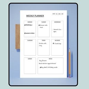 Printable Weekly Planner. Printable to Do List. Organization. Weekly ...