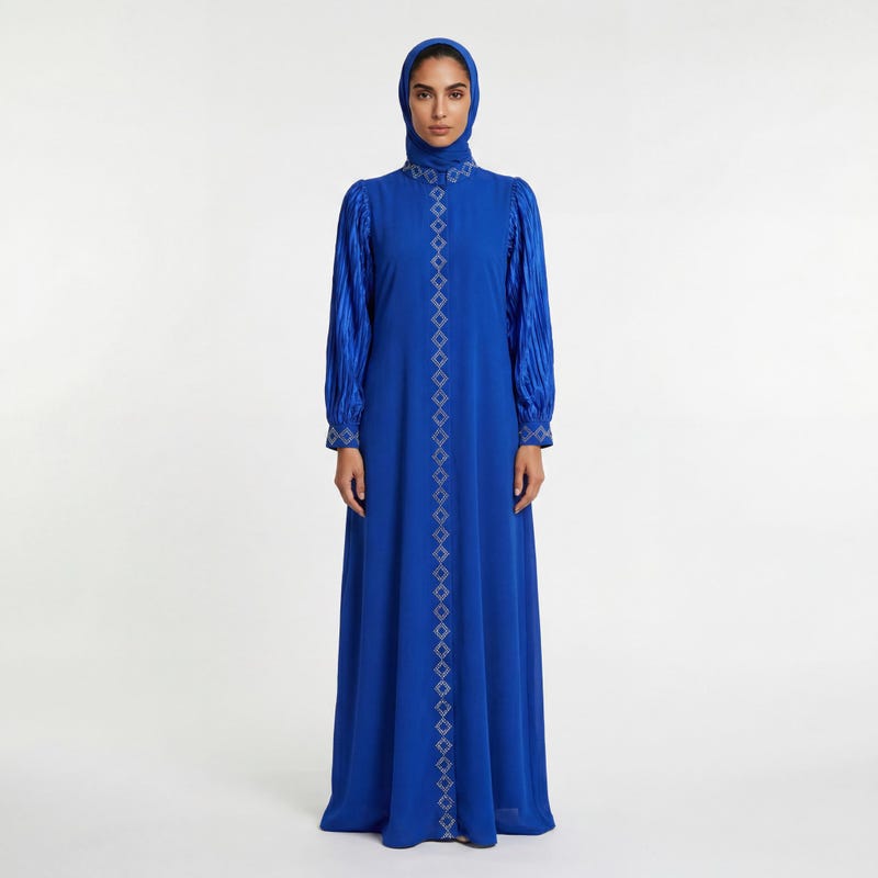 Royal Blue Hijab Dress - Etsy