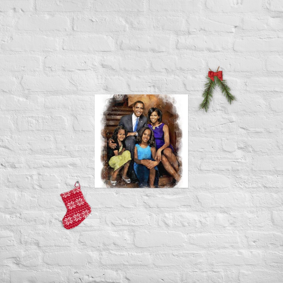 Obama Family Portrait Painting Acrylic Painting Art Print Political Art ...