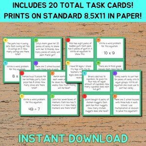 Multiply Mania! | 3rd Grade Multiplication Task Cards for Basic Facts ...