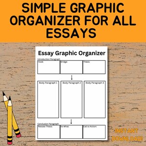 Five-paragraph Essay Graphic Organizer | Writing Structure Template - Etsy