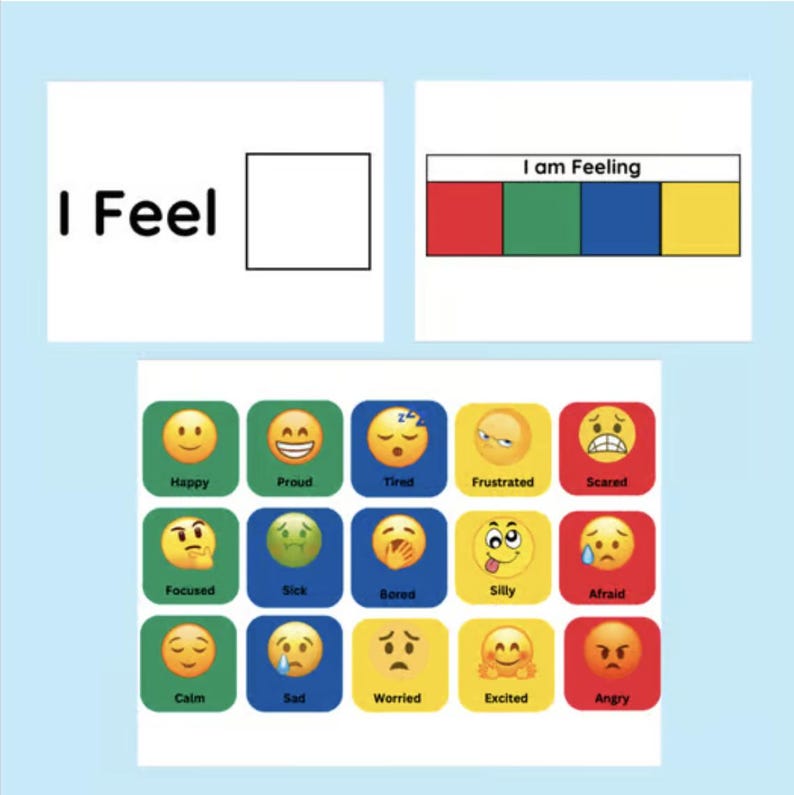 Zones of Regulation PECS Cards and Board - Etsy Australia