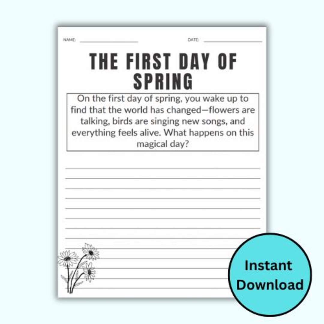 Spring Story Starters | 20 Fun Writing Prompts & Printable Worksheets ...
