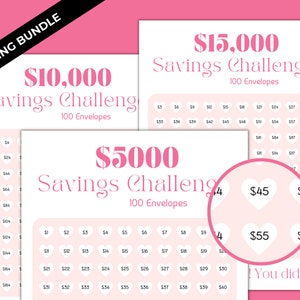 100 Envelope Challenge Printable, Money Savings Challenge, Saving ...