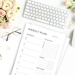 Weekly Planner Printable, Weekly Schedule, Weekly to Do List, Weekly ...