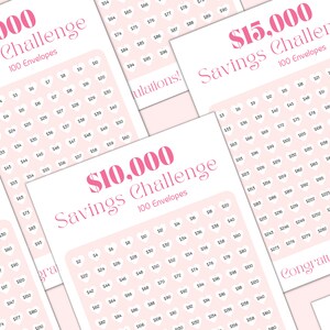 100 Envelope Challenge Printable, Money Savings Challenge, Saving ...
