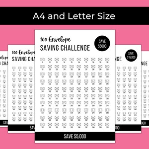 100 Envelope Challenge Printable, Money Savings Challenge, Saving ...