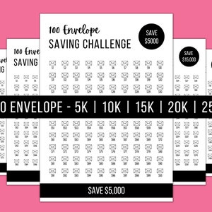 100 Envelope Challenge Printable, Money Savings Challenge, Saving ...
