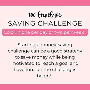 100 Envelope Challenge Printable, Money Savings Challenge, Saving ...