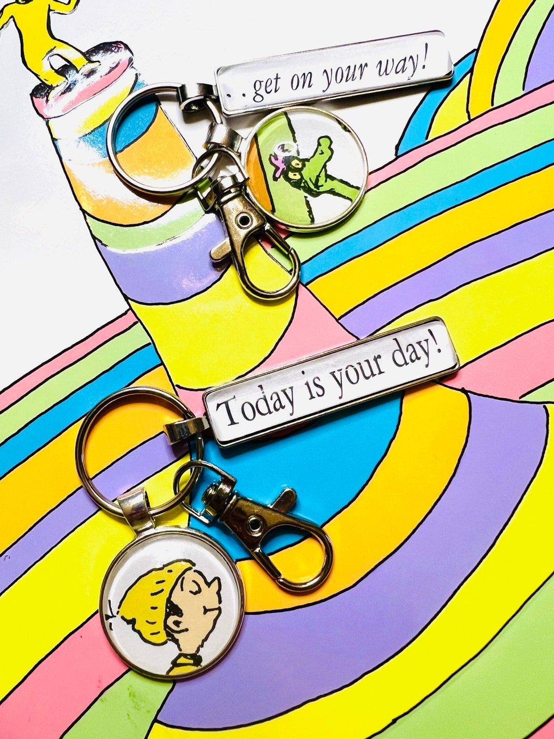 Oh the Places You'll Go Book Clipping Keepsake Keychain - Etsy