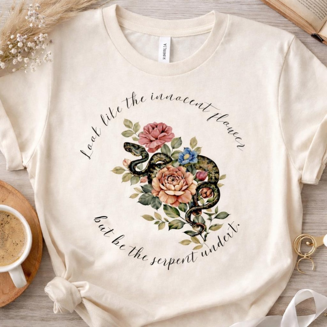 Look Like the Innocent Flower Shirt – Lady Macbeth Quote Floral Snake ...