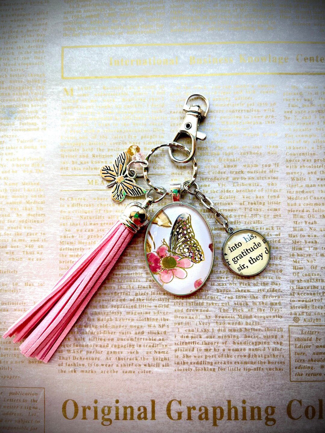 Gratitude - Keychain / Purse Fob - Etsy