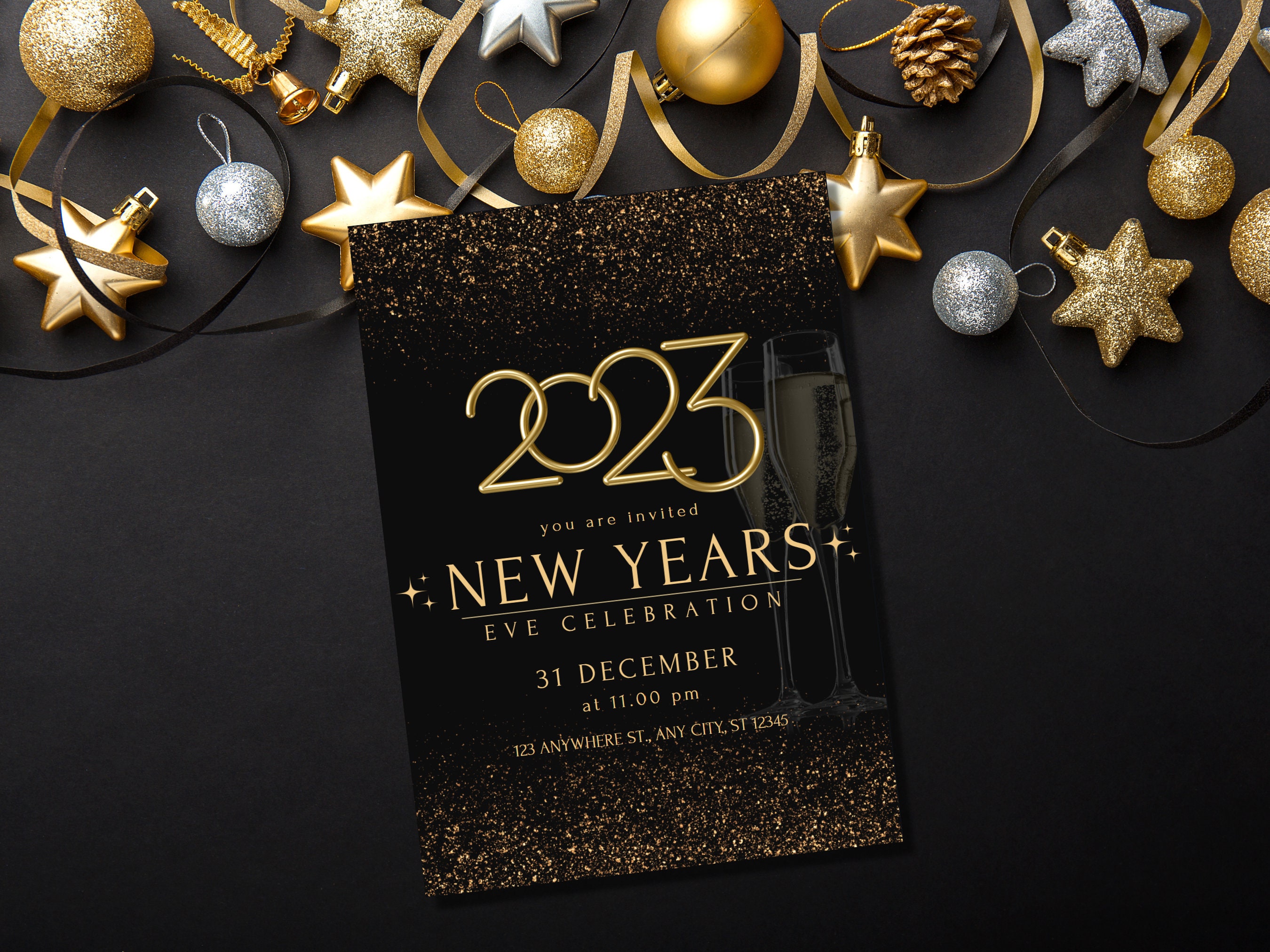 New Years Printable Invitation | Printable New Years Eve Invitation ...