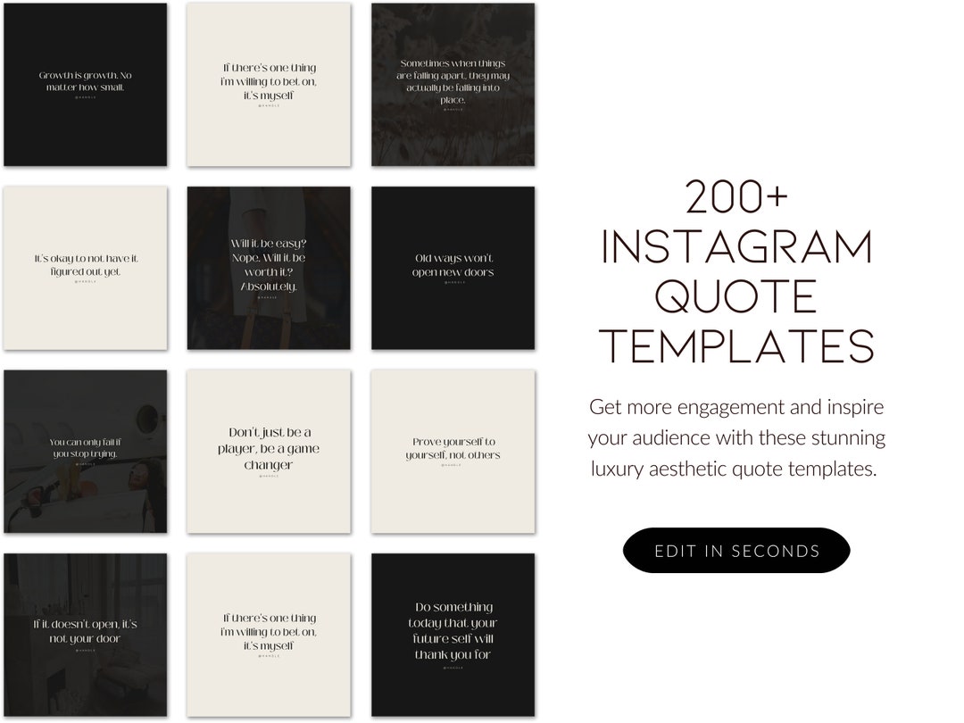 Instagram Quote Template Luxury | Quotes Instagram Post | Canva ...