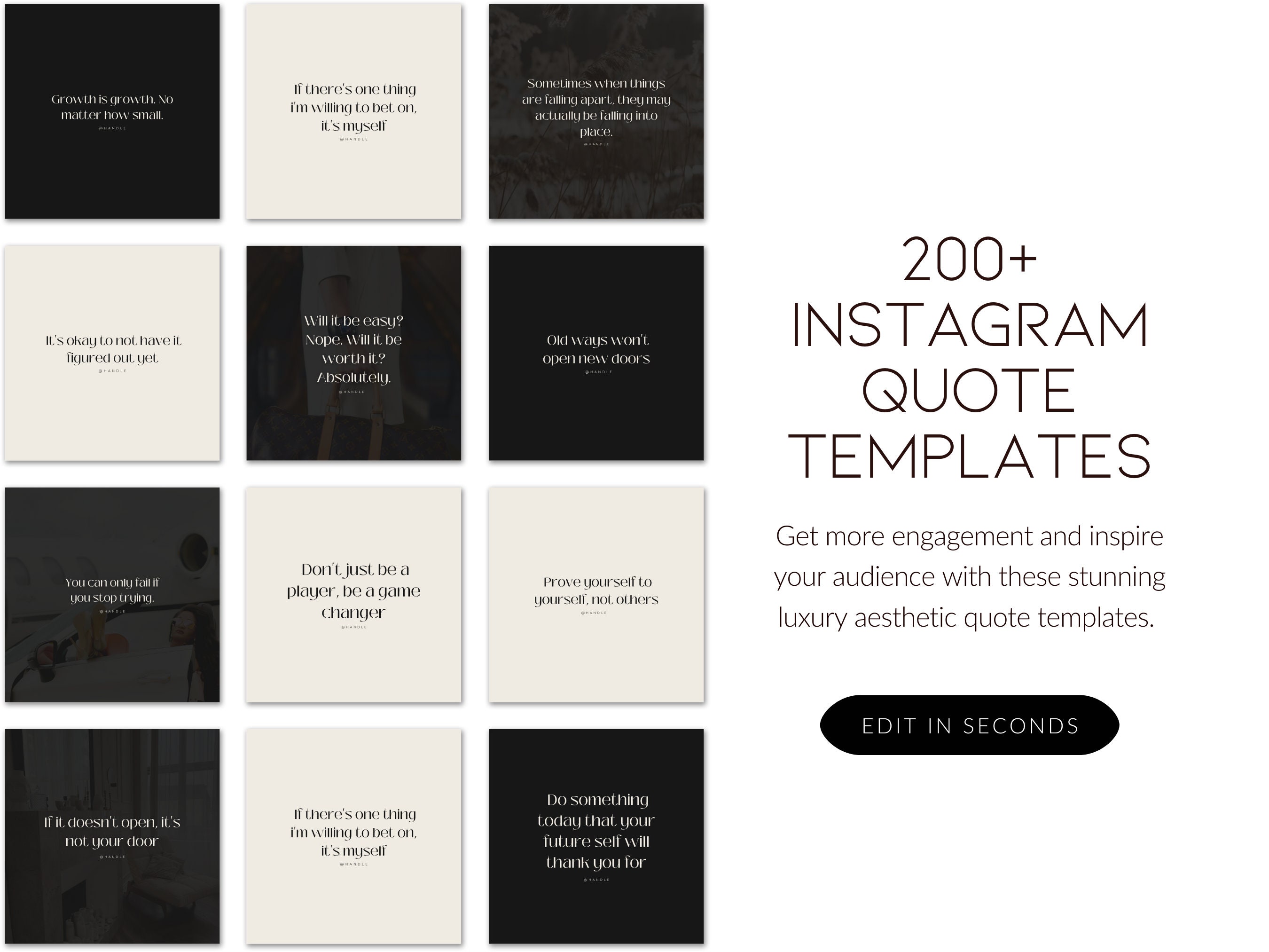 Instagram Quote Template Luxury | Quotes Instagram Post | Canva ...