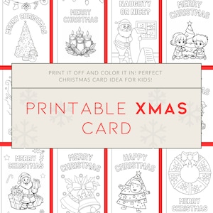 Printable Christmas Coloring Cards | Christmas Card Printable ...
