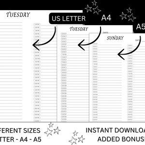 Minimalistic Time Blocking Worksheet, 15 Min Daily Time Management ...