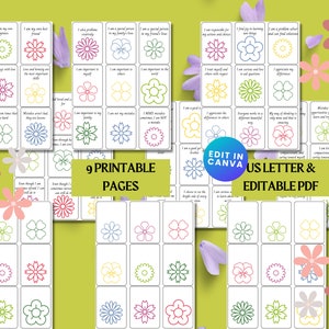 Growth Mindset Printable, Daily Self Discovery Cards, Motivational Deck ...