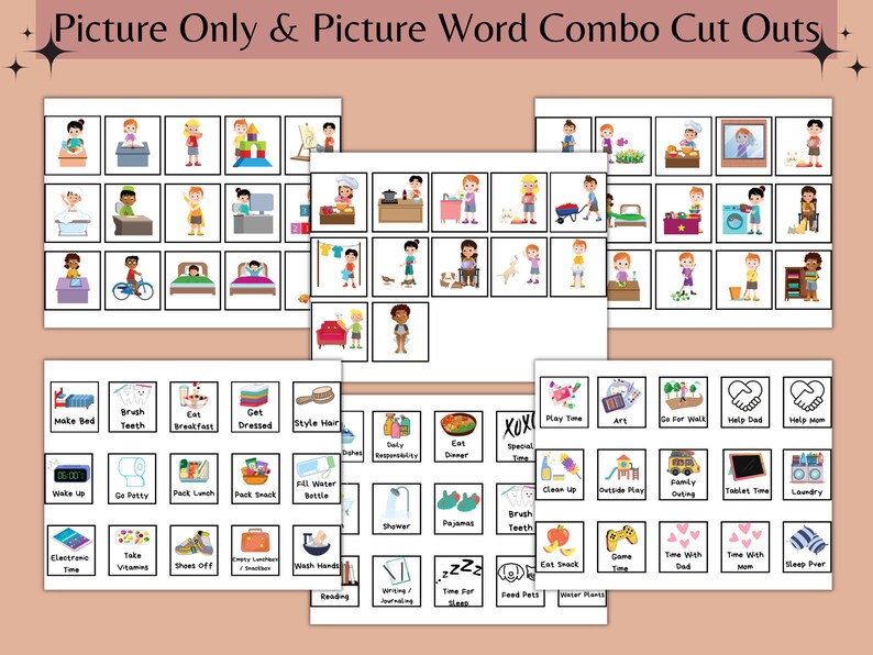 Weekend Task Chart for Kids, Visual Routine Planner for Weekends ...
