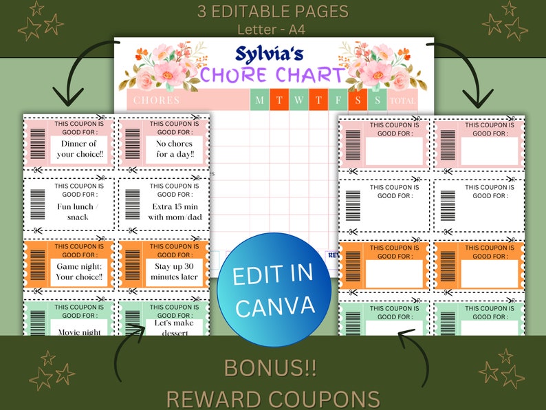 Customizable Reward Charts for Kids, Create Your Own Chart Children ...