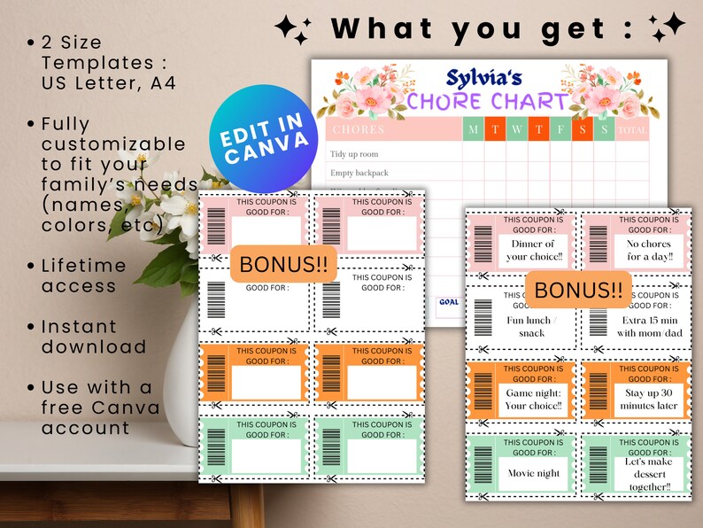 Customizable Reward Charts for Kids, Create Your Own Chart Children ...