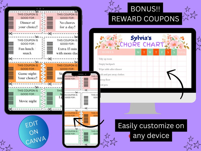 Customizable Reward Charts for Kids, Create Your Own Chart Children ...