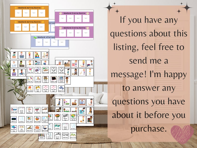 Weekend Task Chart for Kids, Visual Routine Planner for Weekends ...