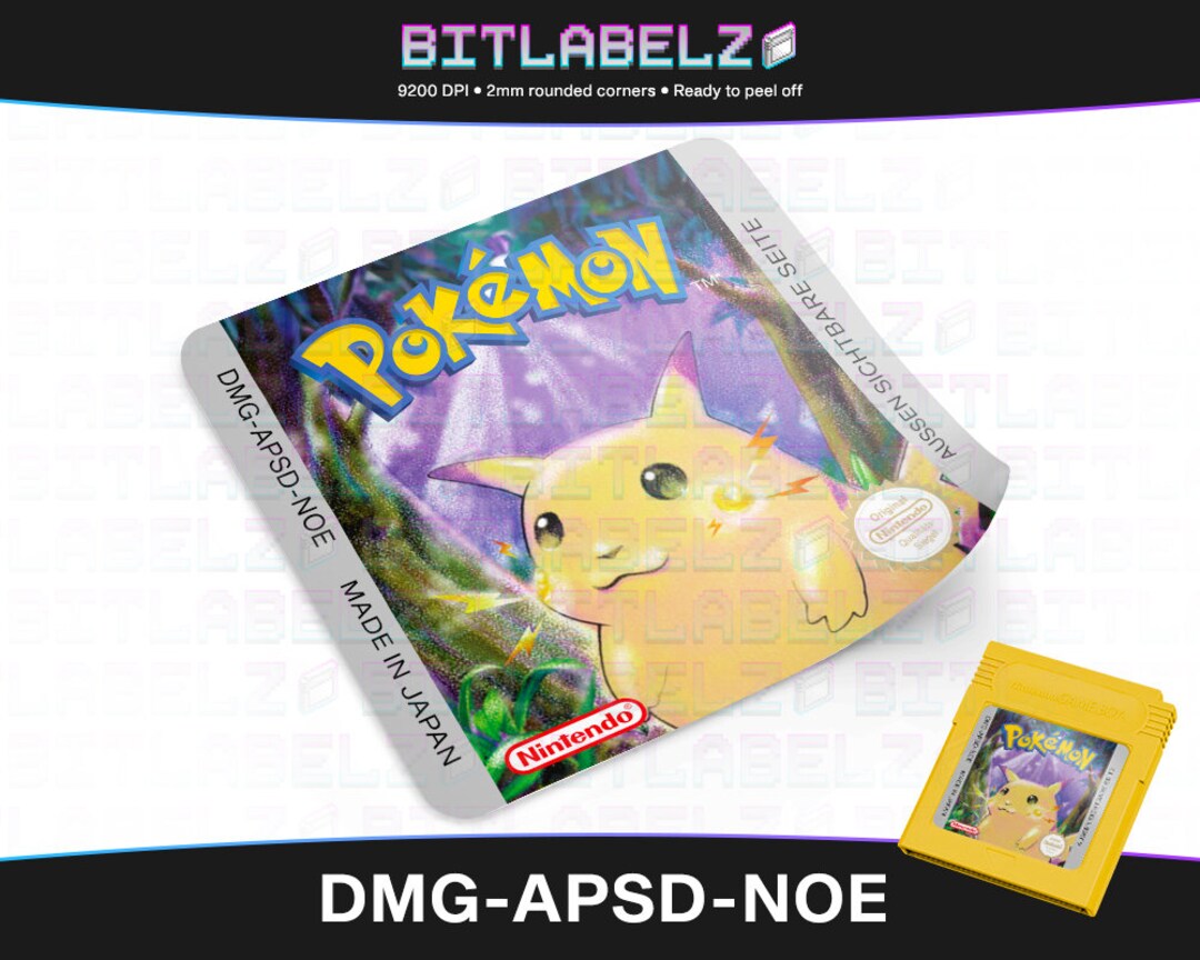 Pokemon Yellow Trading Card Game Style » Custom Replacement Label » DMG ...